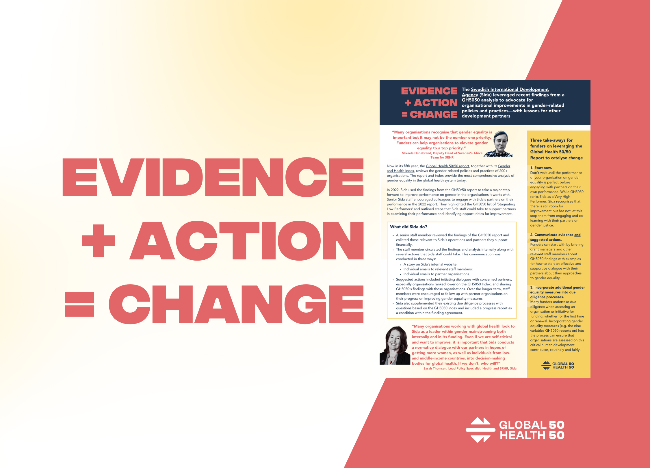Evidence + Action = Change – Global 50/50